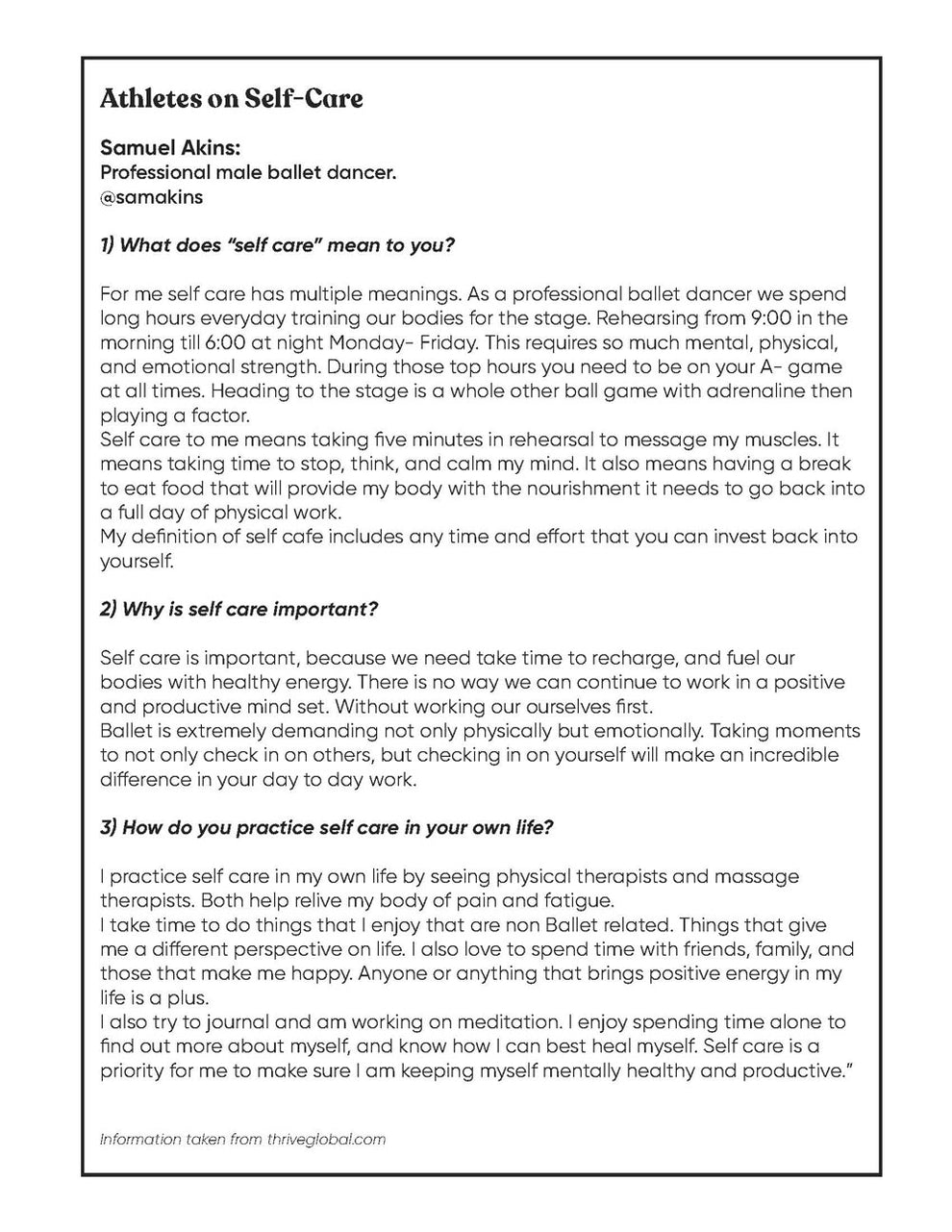 Grades 6-8 Lesson Plan: Practicing Self-Care – Signal Hill