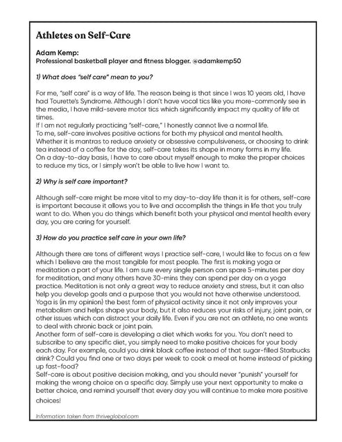 Grades 6-8 Lesson Plan: Practicing Self-Care – Signal Hill