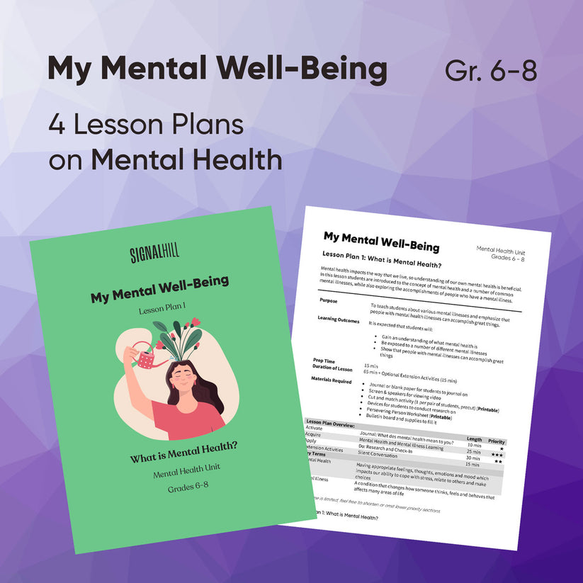 My Mental Well-Being - Lesson Plan Bundle - Grades 6-8 – Signal Hill