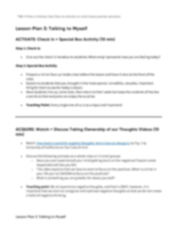 Grades 6-8 Lesson Plan: Talking to Myself – Signal Hill