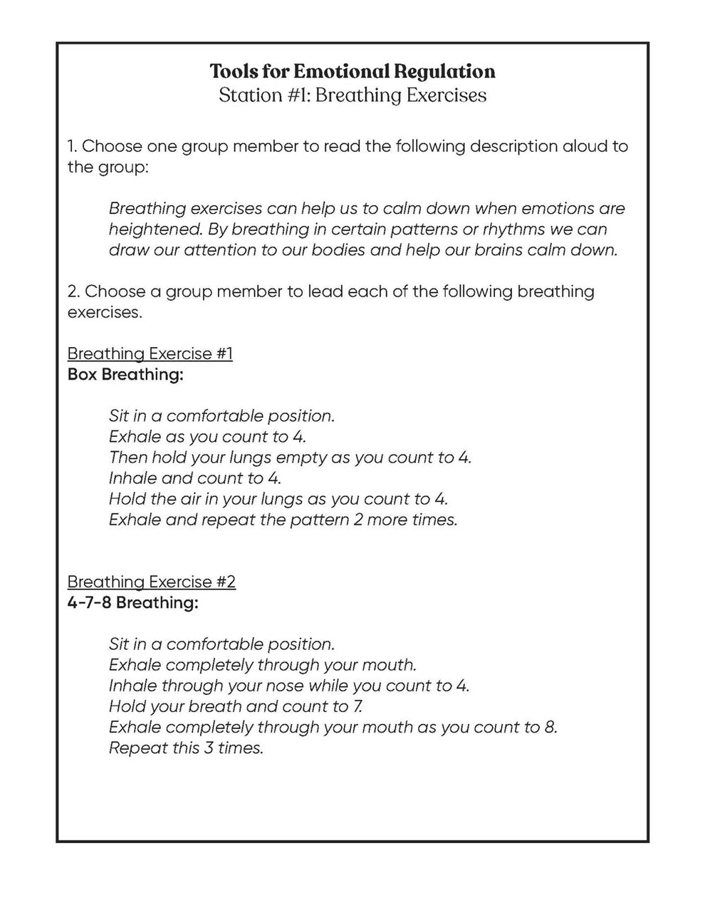 Grades 6-8 Lesson Plan: Emotional Regulation Toolbox – Signal Hill