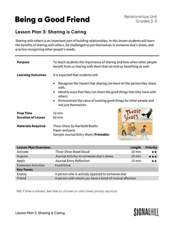 Grades 3-5 Lesson Plan: Sharing is Caring – Signal Hill
